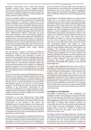 Local Governance and Sustainability in Municipal Waste Management in ...