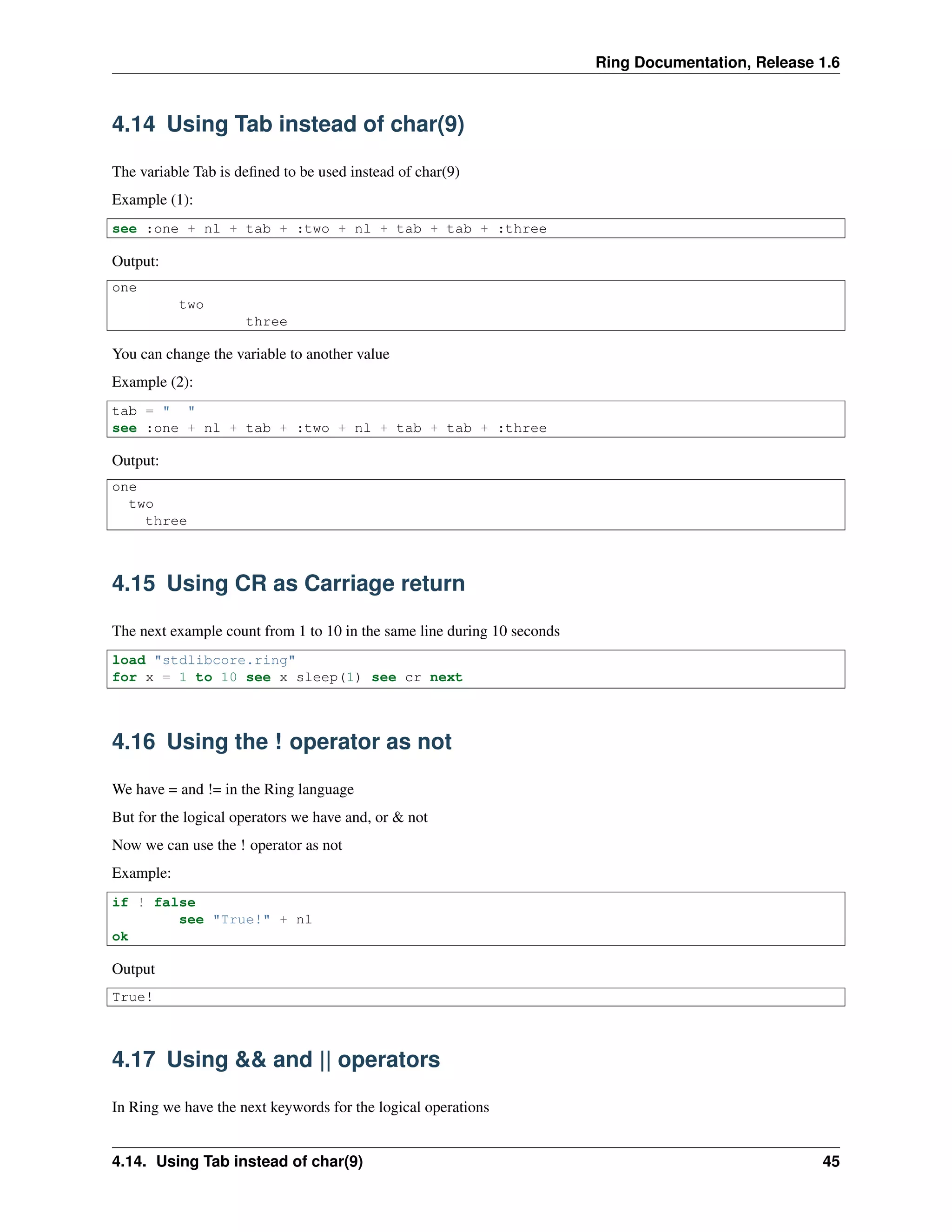The Ring programming language version 1.6 book - Part 8 of 189 | PDF