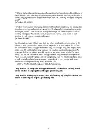 7.1 Long stap stret long yu iet (Luk 16:10) | PDF