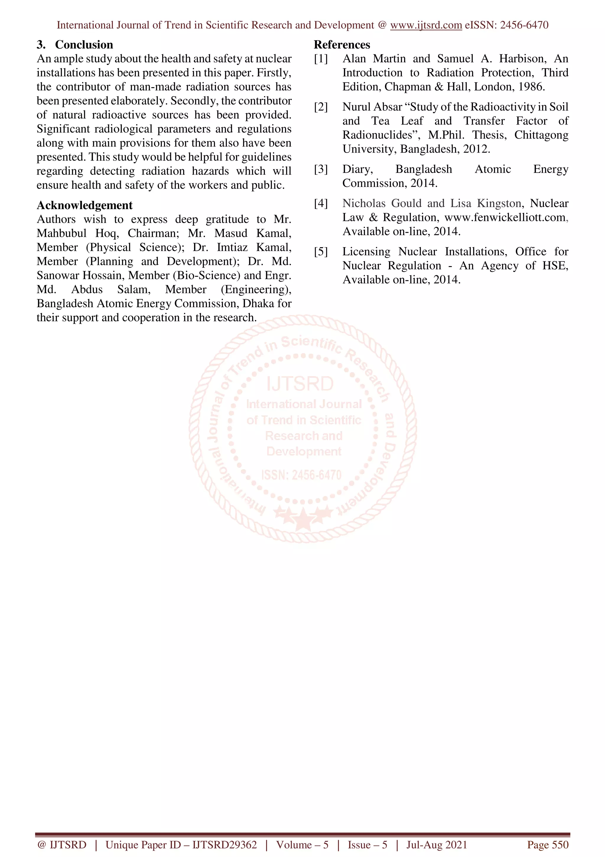 Study of Health and Safety at Nuclear Installations | PDF