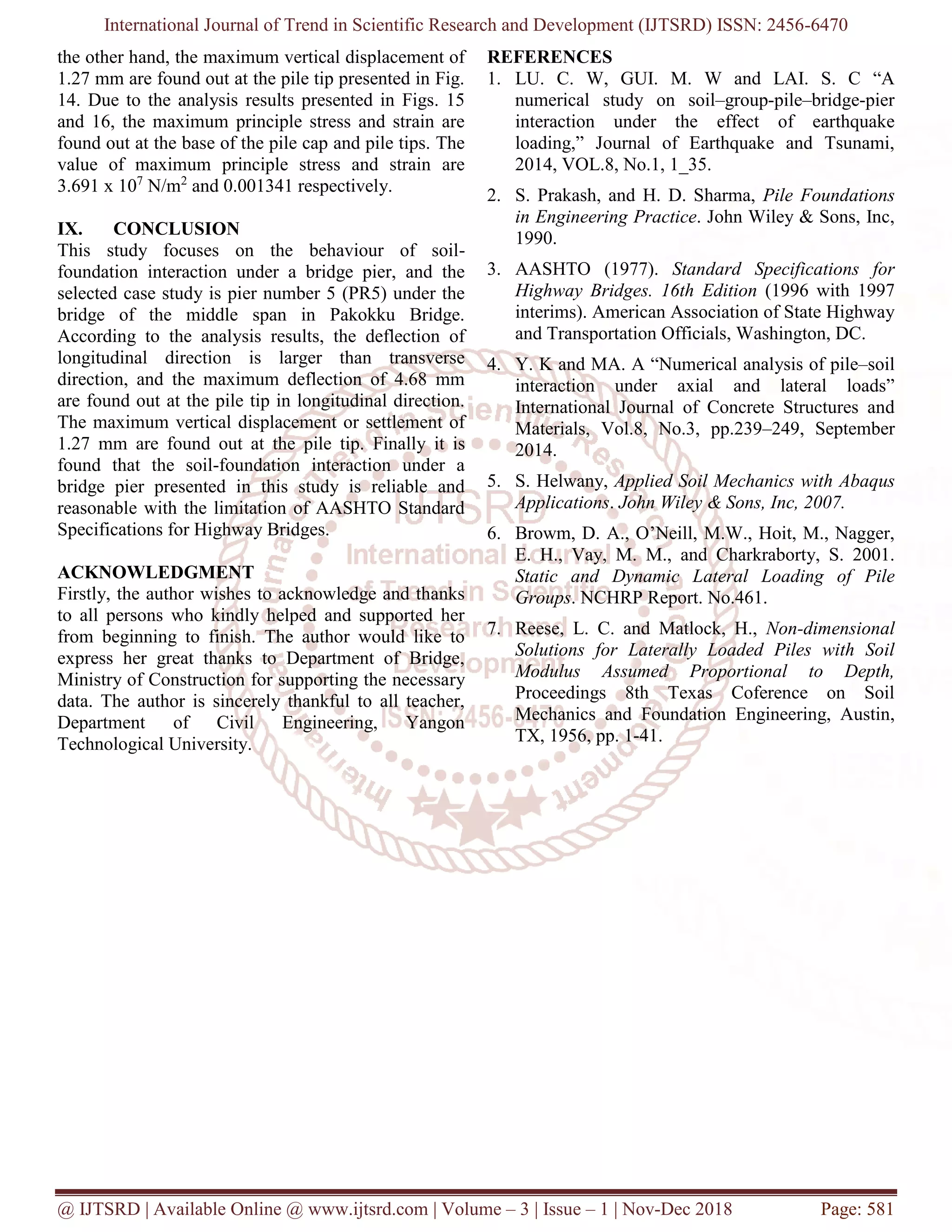 Study on Soil-Foundation Interaction under a Bridge Pier | PDF