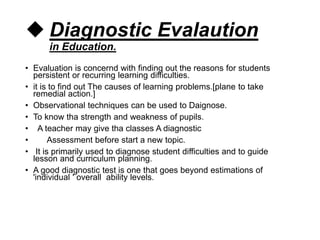 Daignostic Evaluation. | PPT
