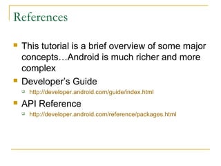Android tutorial | PPT