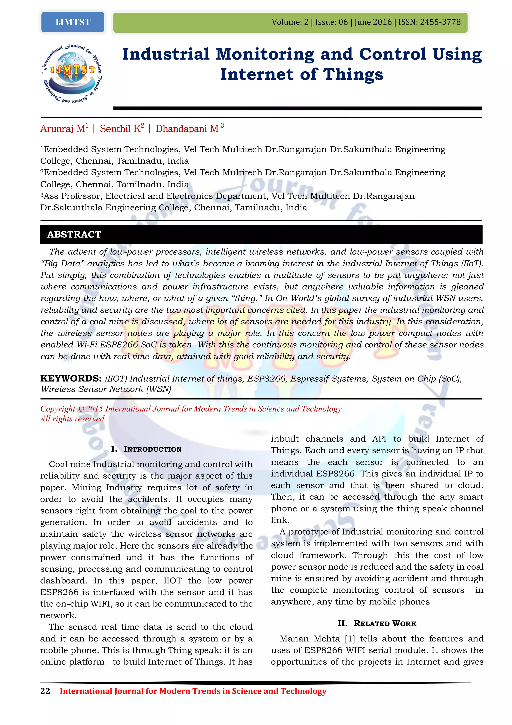 An IOT Project Integrated with RFID and GPRS | PDF