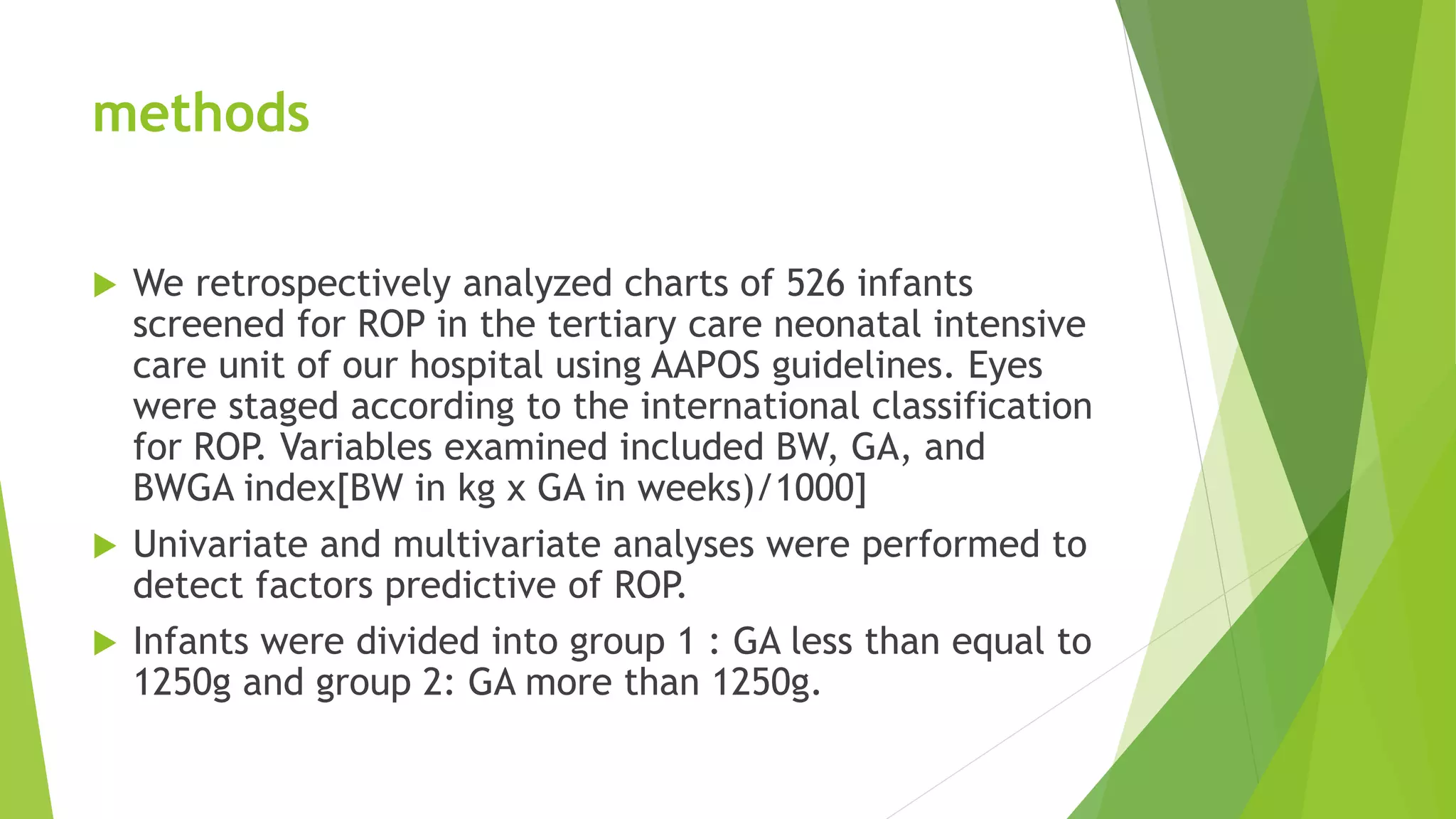 Retinopathy Of Prematurity Screening | PPTX