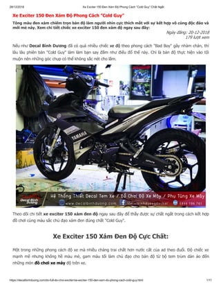 Xe Exciter 150 Đen Xám Độ Phong Cách ”Cold Guy” | PDF