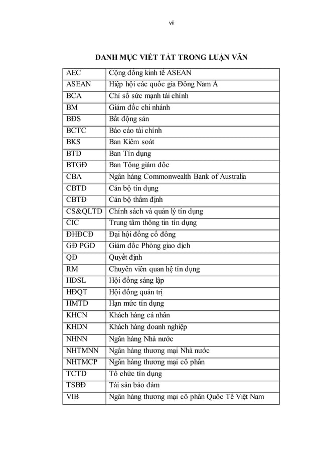 Luận văn: Thẩm định tín dụng khách hàng cá nhân tại Ngân hàng Thương mại cổ phần Quốc tế Việt ...