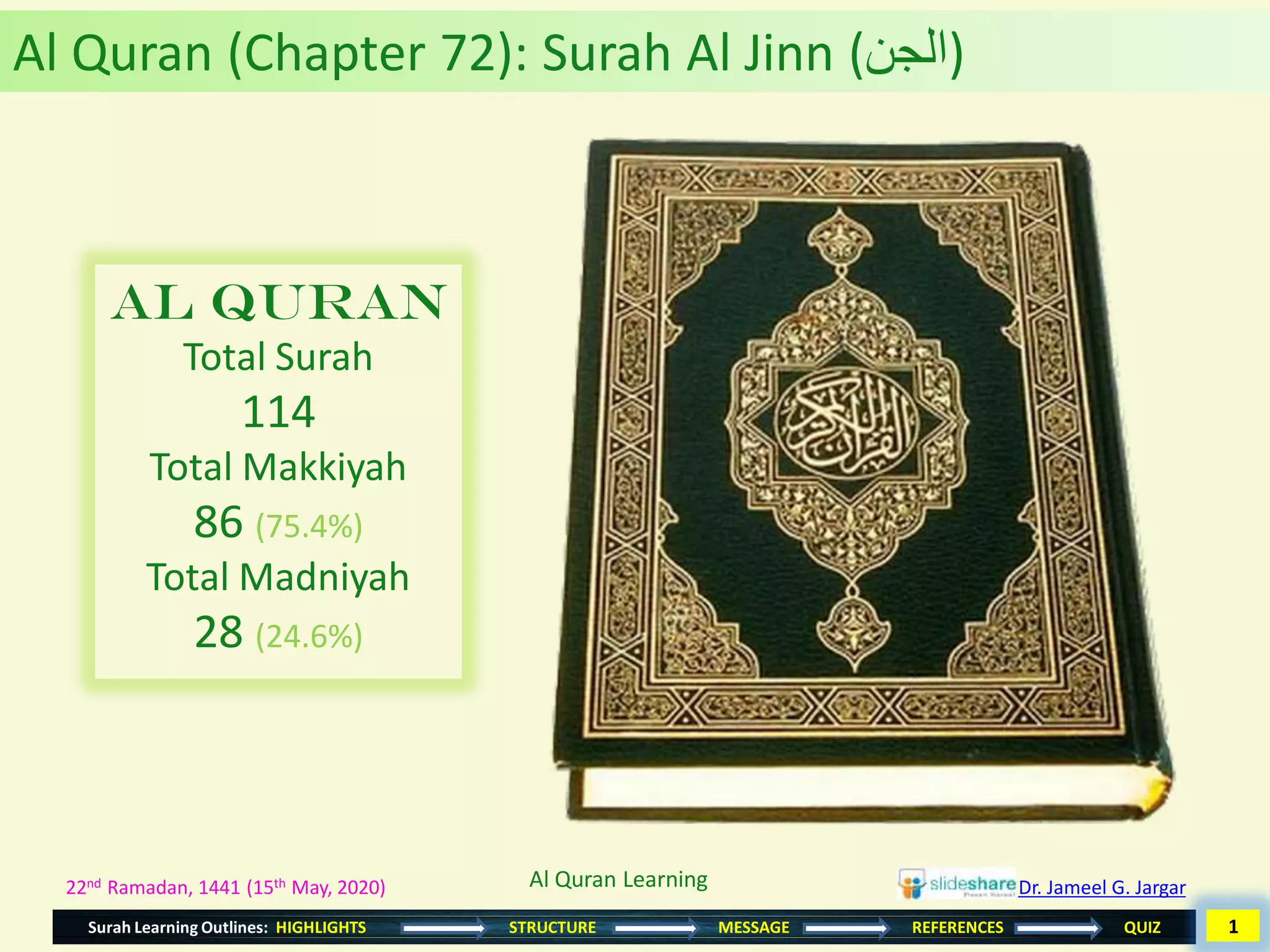 Al Quran (Chapter 72): Surah Al Jinn [The Jinn] | PDF
