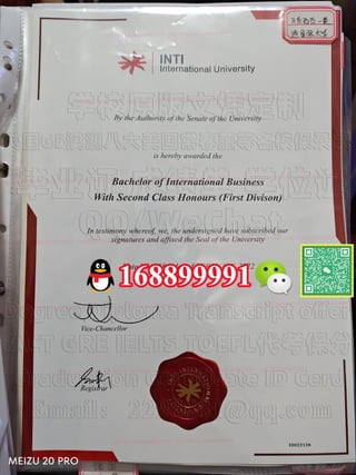 INTI International University Diploma Degree Transcript | PDF