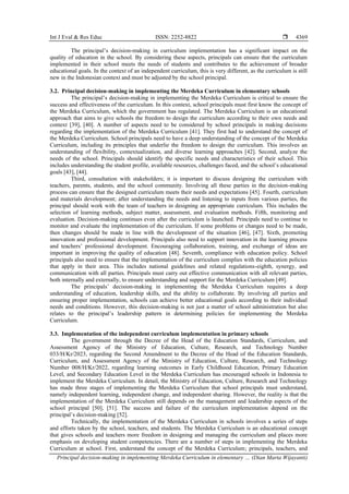 Principal decision-making in implementing Merdeka Curriculum in ...
