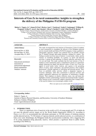 Interests of Gen Zs in rural communities: insights to strengthen the ...