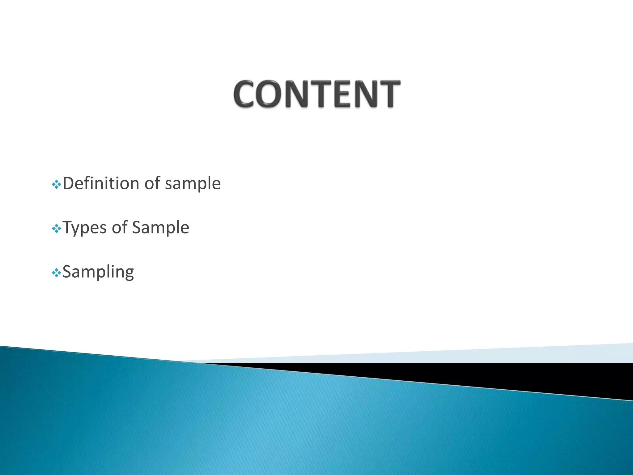 Types of Sample | PPTX | Science