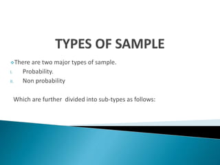Types of Sample | PPTX | Science