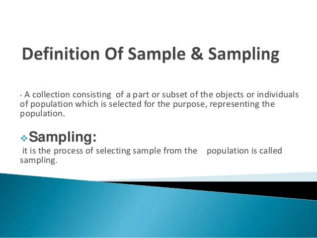 Types of Sample