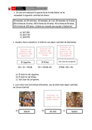 EXAMEN DIAGNÓSTICO-5° grado de Matemática. | DOCX