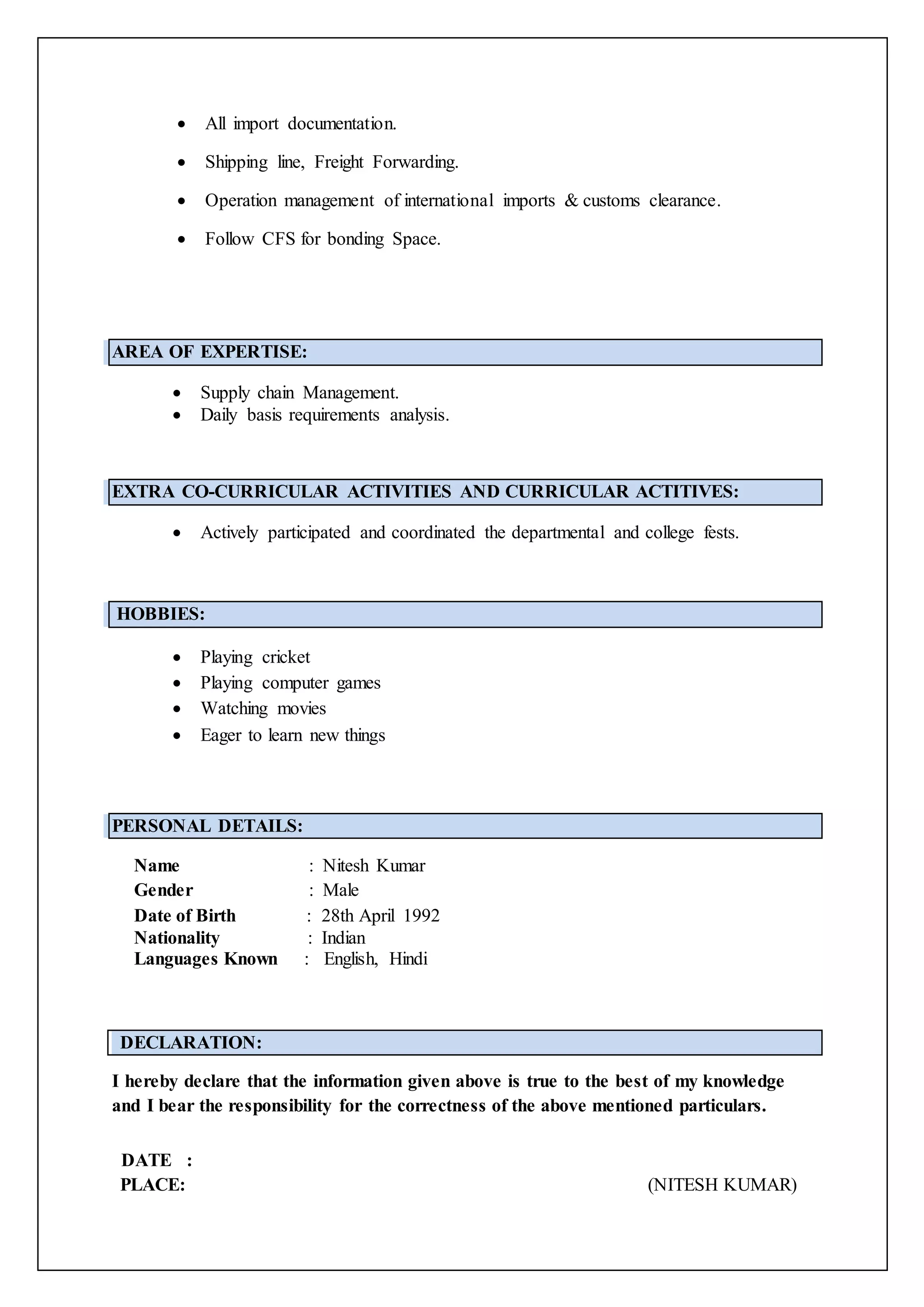 NITESH RESUME | DOCX