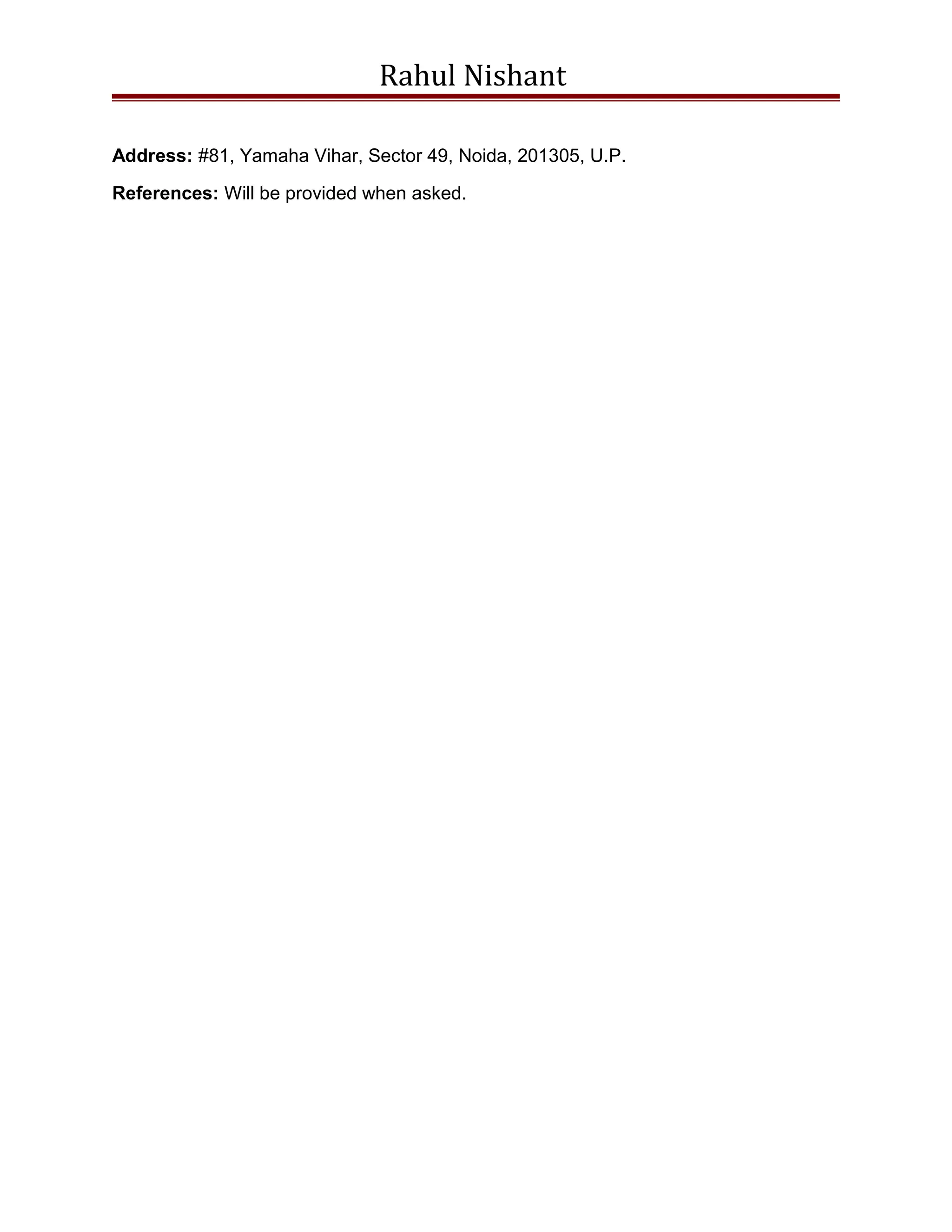 CV_Rahul_Nishant | PDF