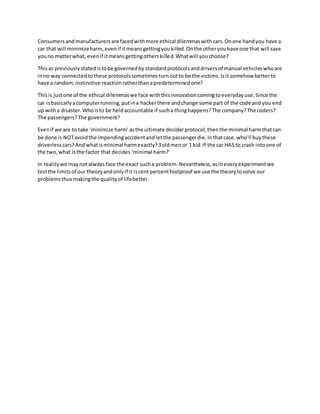 The ethical dilemma of self-driving cars | DOCX