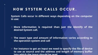 POWER POINT PRESENTATION ON SYSTEM CALLS | PPTX