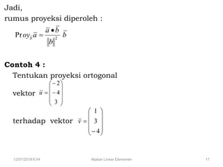 VEKTOR DI BIDANG DAN DI RUANG ( Aljabar Linear Elementer ) | PPTX