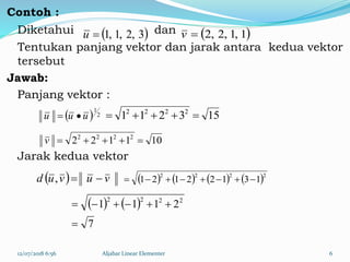 Ruang Vektor ( Aljabar Linear Elementer ) | PPTX