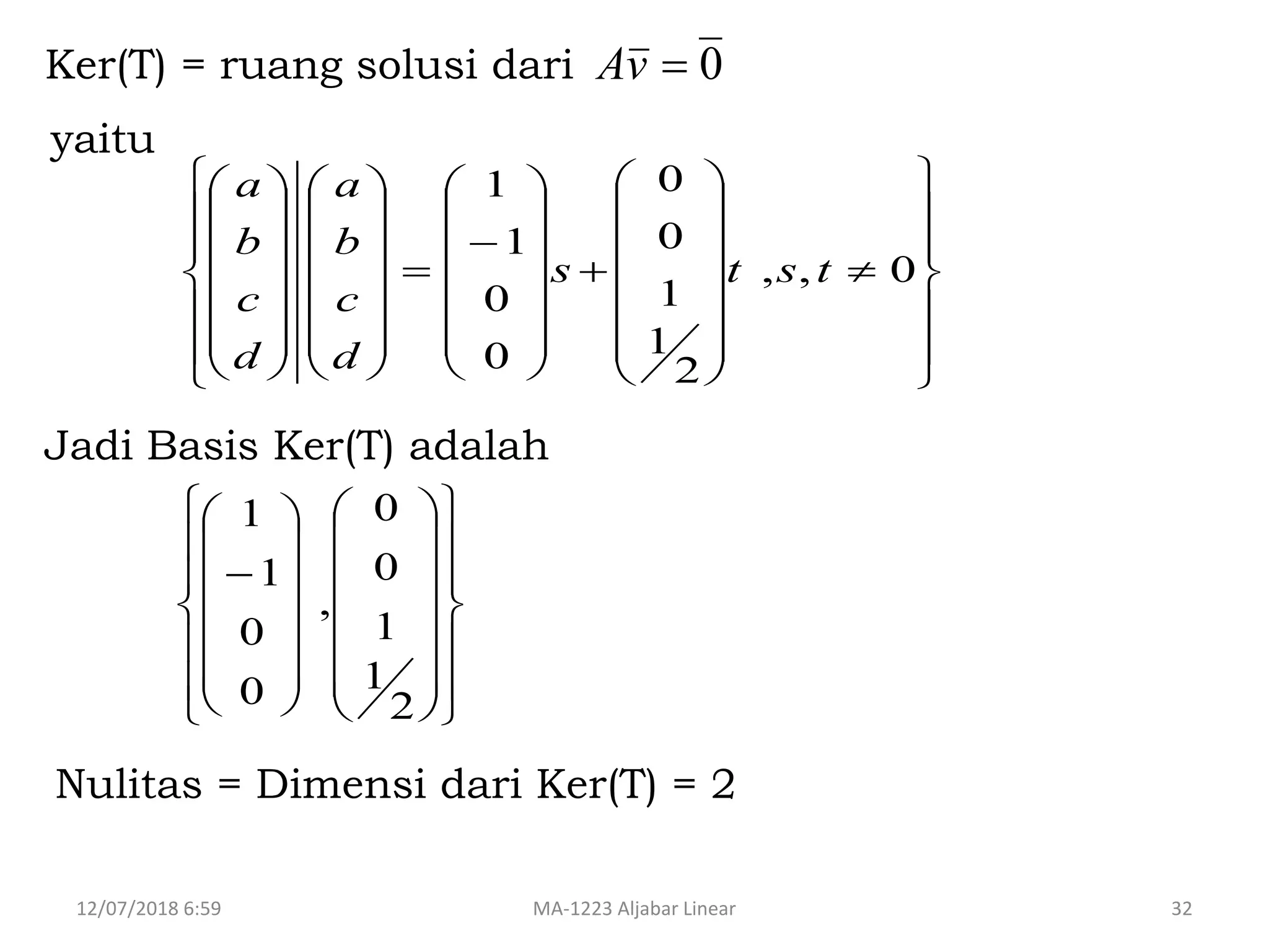 Transformasi Linear ( Aljabar Linear Elementer ) | PPTX