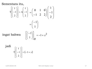Transformasi Linear ( Aljabar Linear Elementer ) | PPTX