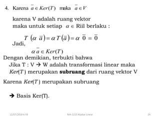Transformasi Linear ( Aljabar Linear Elementer ) | PPTX