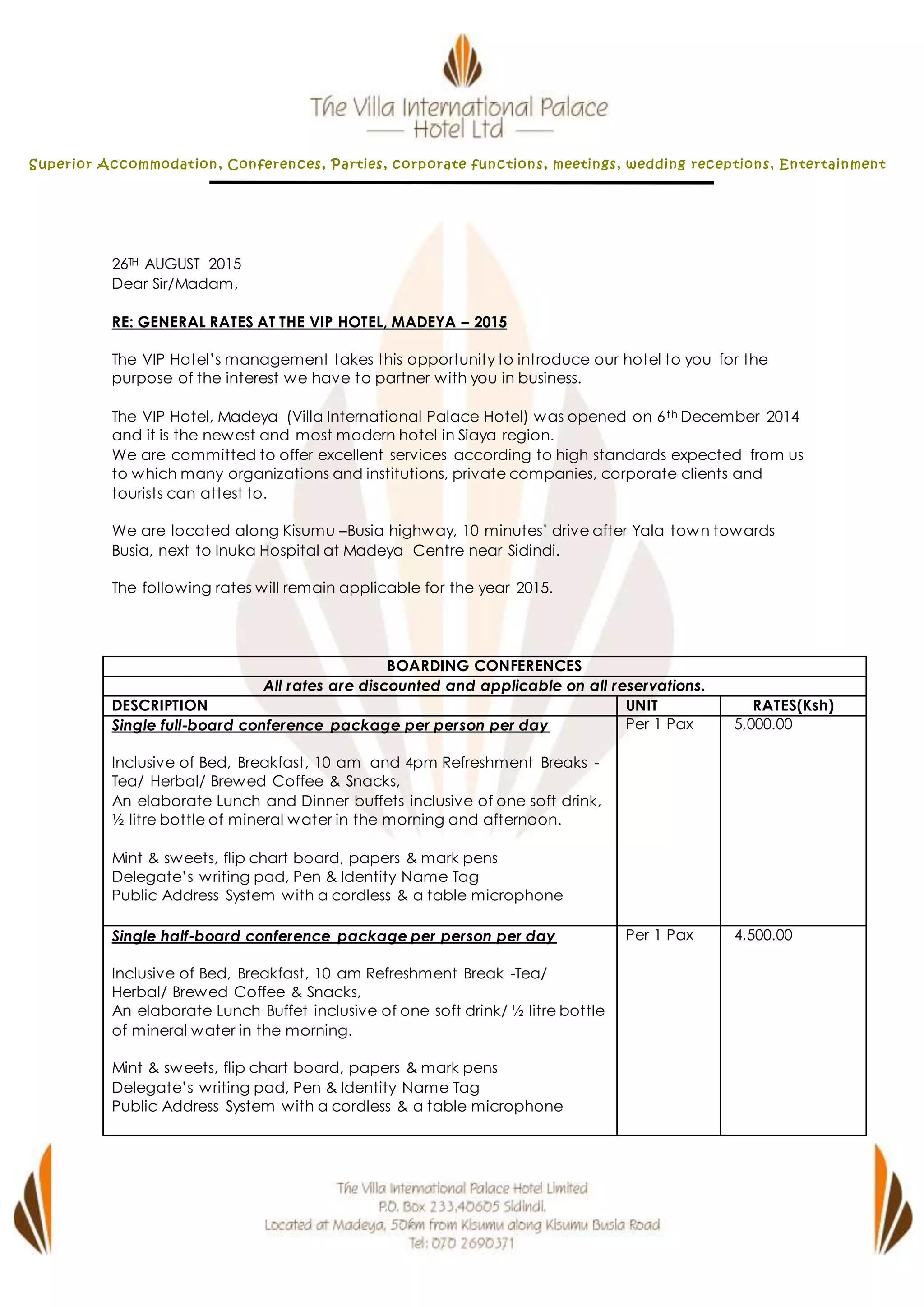 STANDARD RATES | DOCX