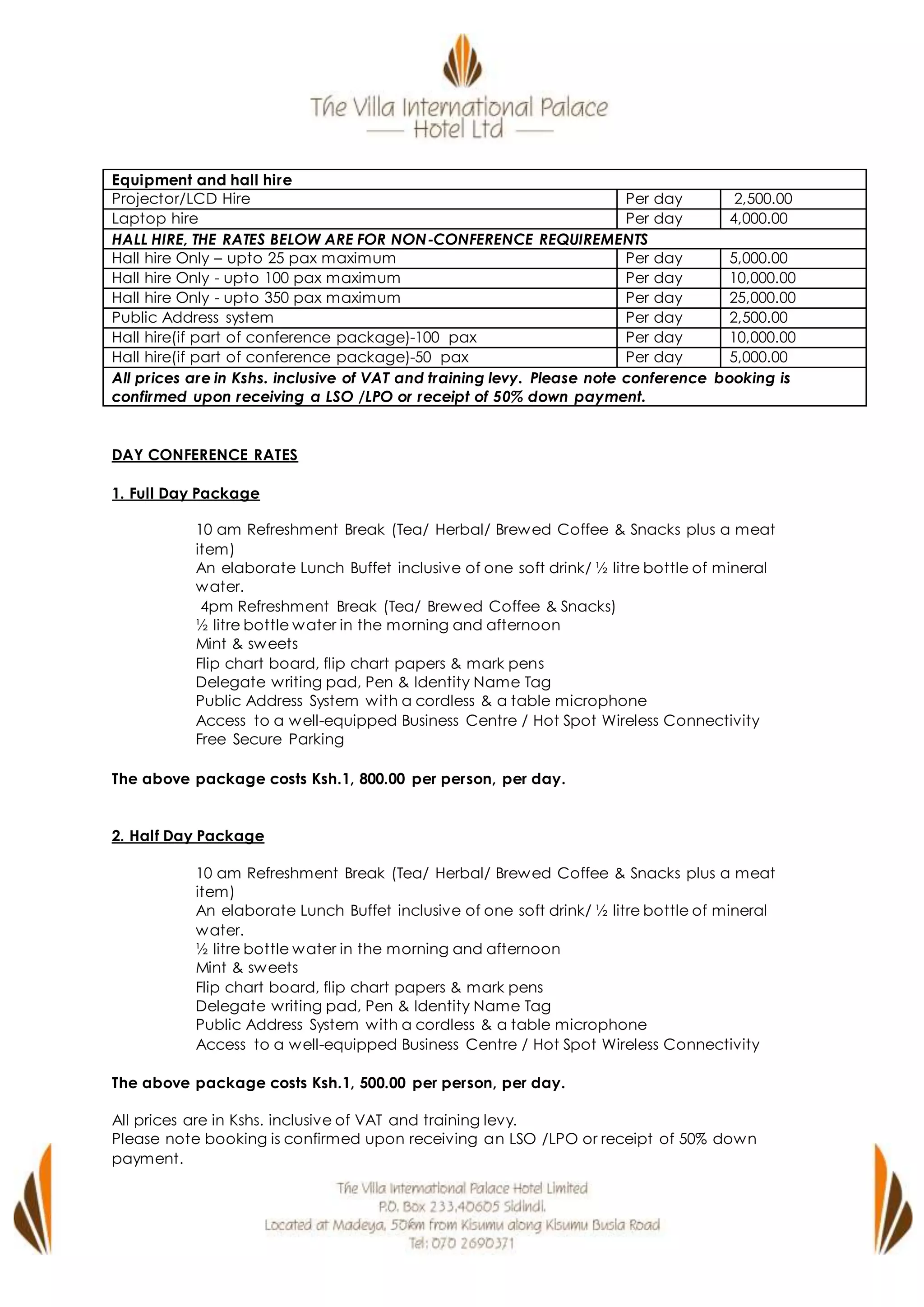 STANDARD RATES | DOCX