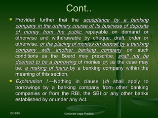 New Companies Act, 2013- implications on banks | PPT | Consumer Banking ...