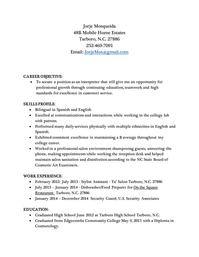 Jorje Mosqueida interpreting resume | DOCX