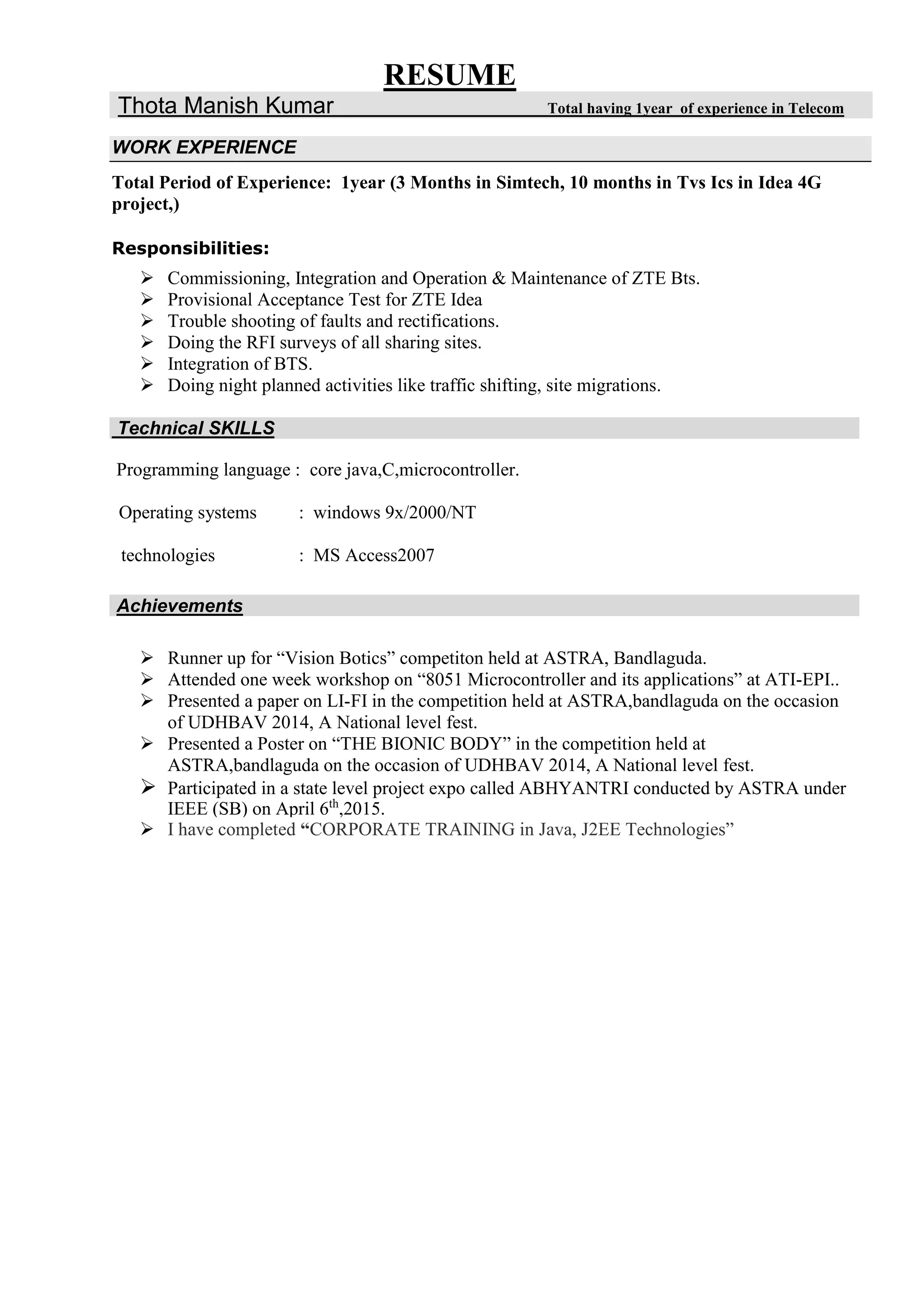 manish_java_resume | PDF | Free Download