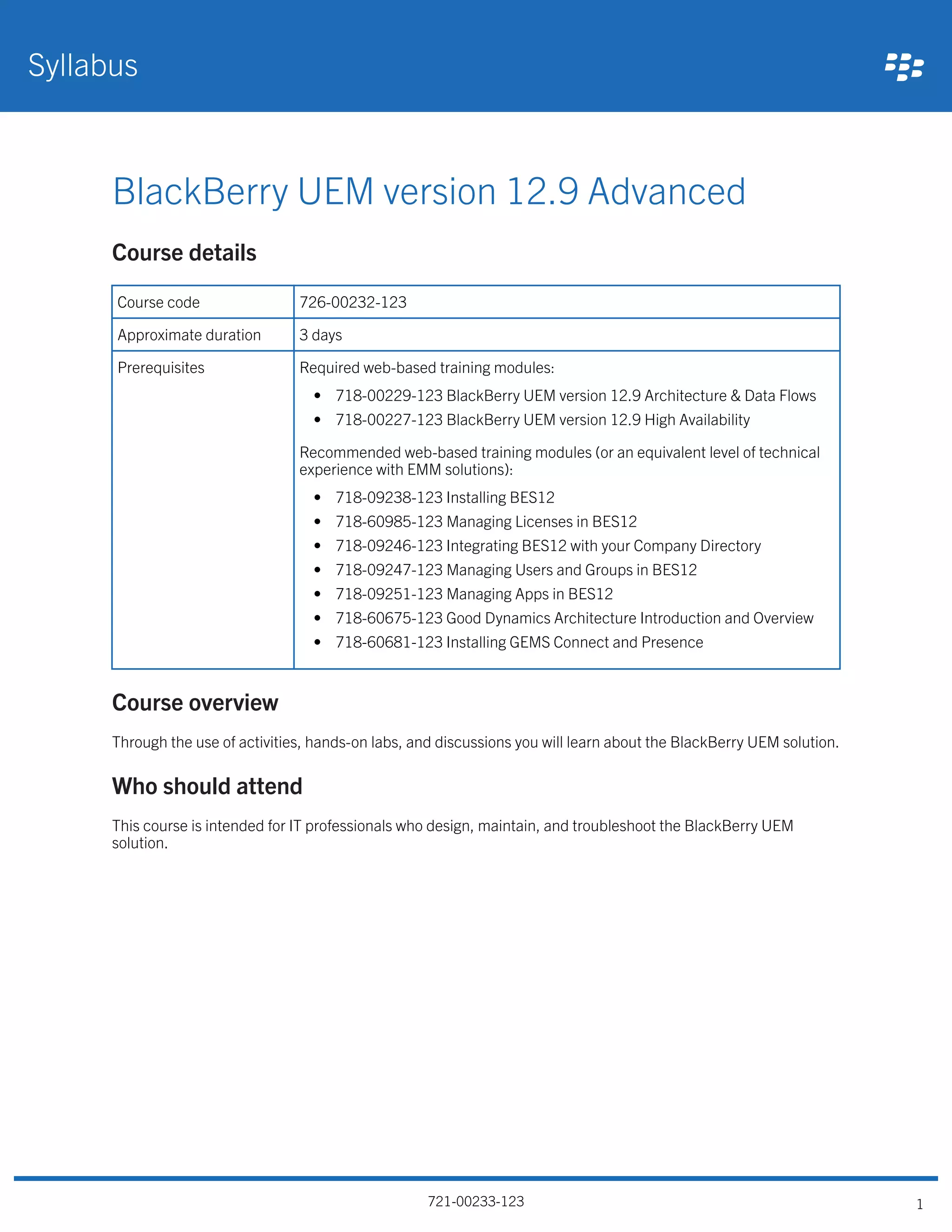 721-00233-123 BlackBerry UEM version 12.9 Advanced_SYL.PDF