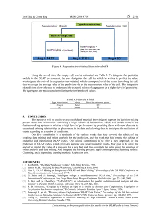 Data mining techniques application for prediction in OLAP cube | PDF