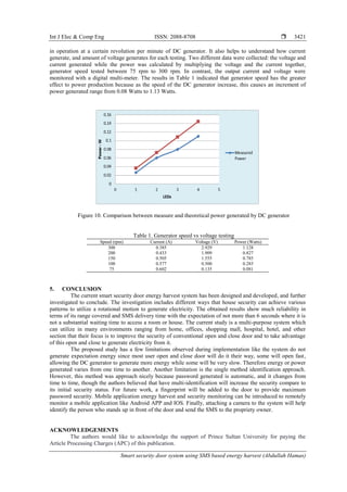 Smart security door system using SMS based energy harvest | PDF