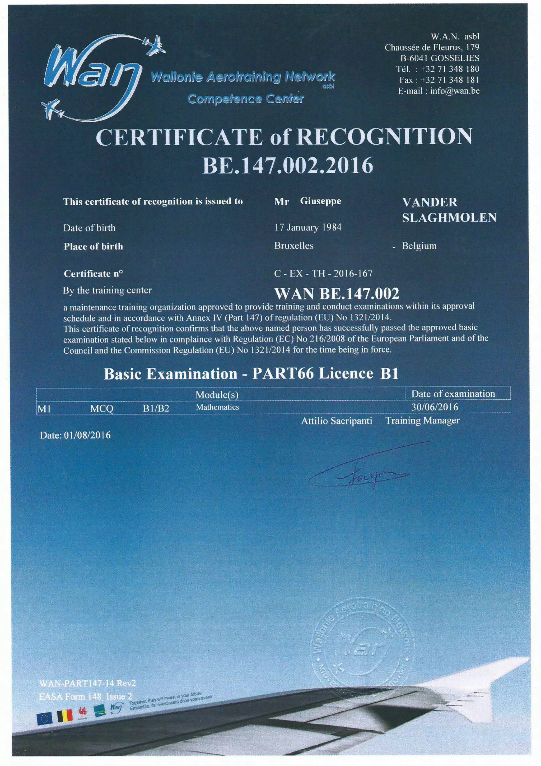 Certificate of recognition B1 | PDF