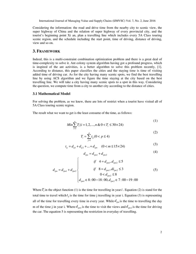 Optimum Design for Tourism Line Based on Improved Ant Colony System Algorithm | PDF