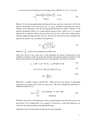 Optimum Design for Tourism Line Based on Improved Ant Colony System Algorithm | PDF