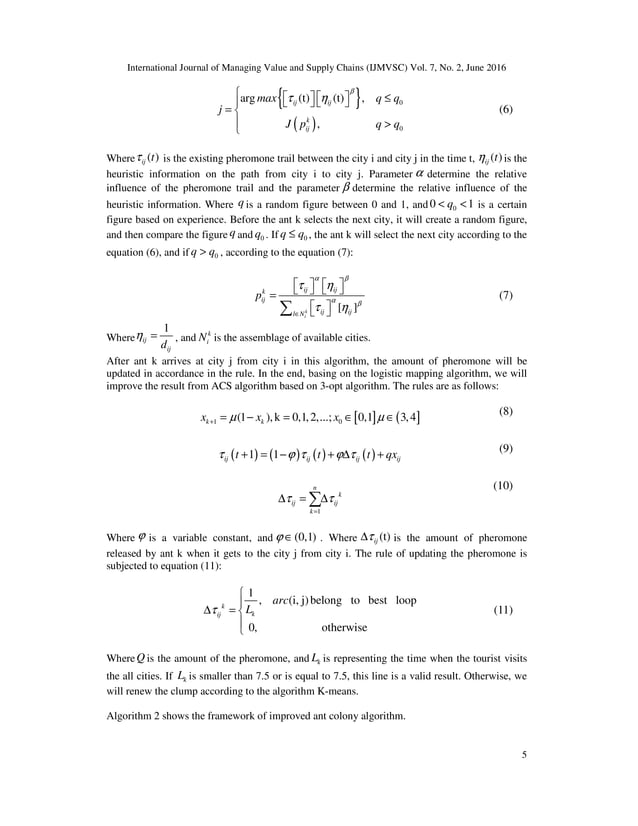 Optimum Design for Tourism Line Based on Improved Ant Colony System Algorithm | PDF