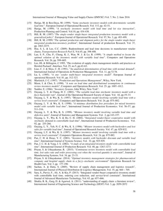 Inventory Models Involving Lead Time Crashing Cost as an Exponential Function | PDF