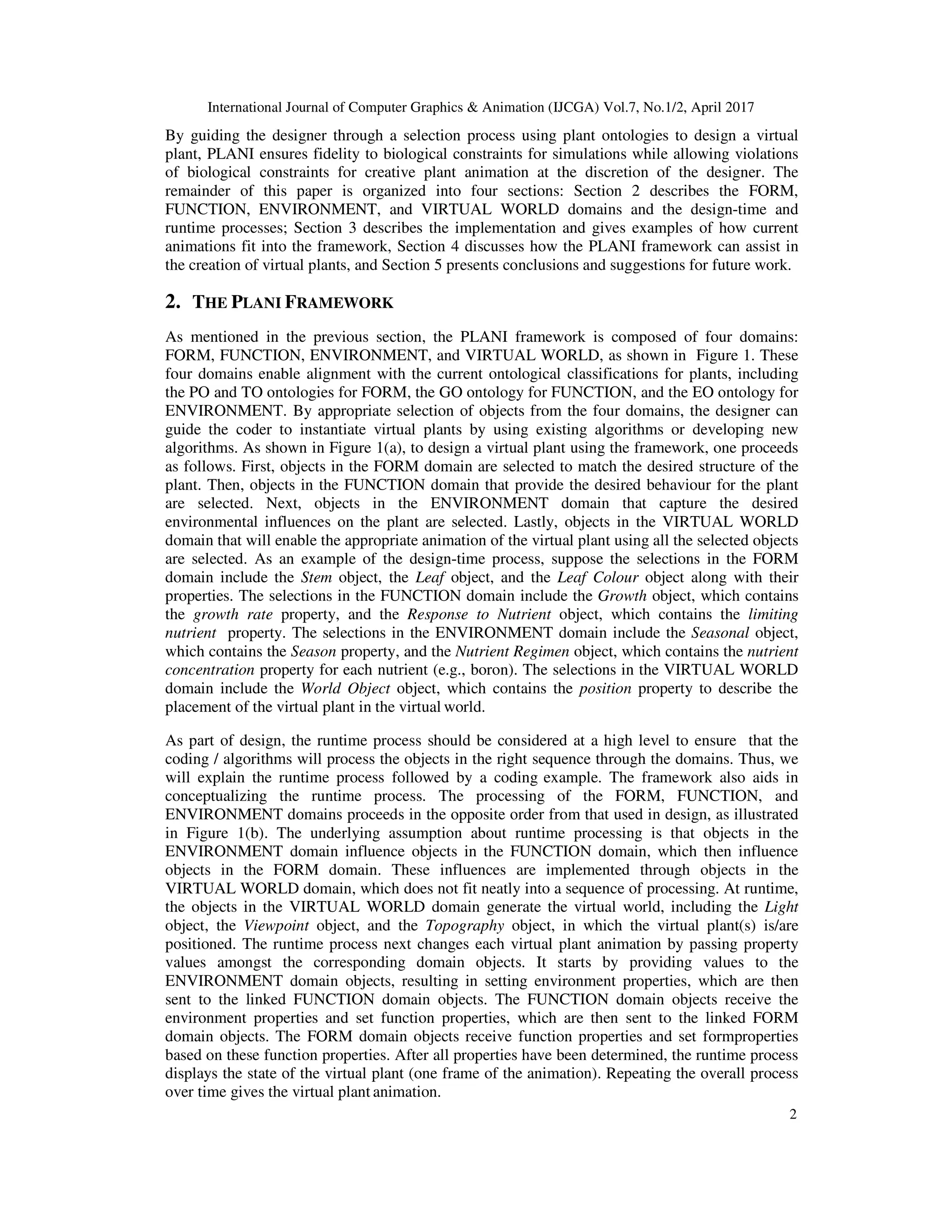 The Plani Plant Animation Framework Research Paper Pdf