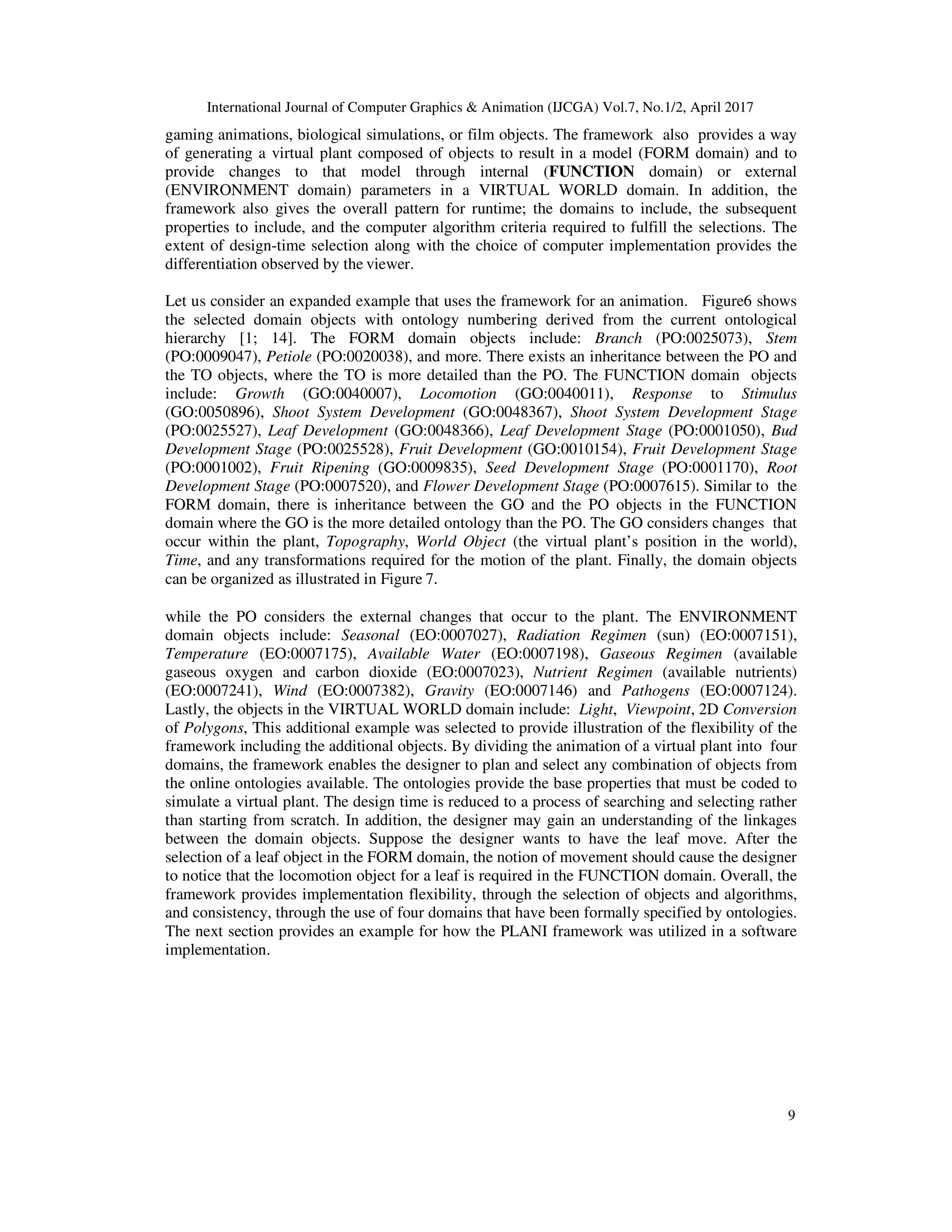 The Plani Plant Animation Framework Research Paper Pdf