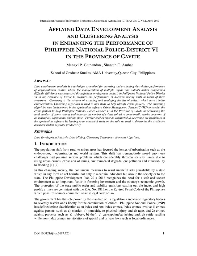 Applying Data Envelopment Analysis And Clustering Analysis In Enhancing The Performance Of 