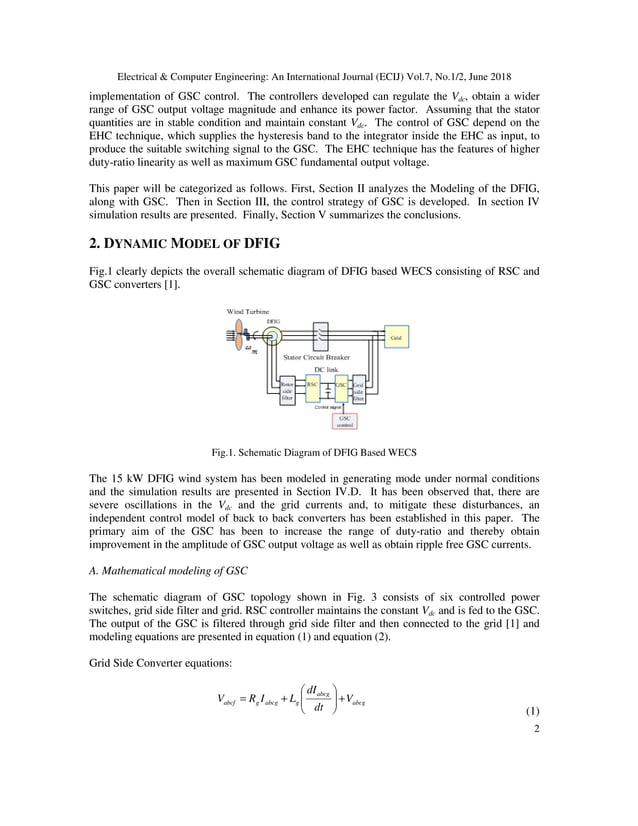 GRID SIDE CONVERTER CONTROL IN DFIG BASED WIND SYSTEM USING ENHANCED HYSTERESIS CONTROLLER | PDF ...