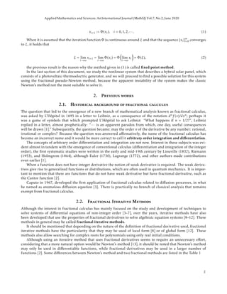 Fractional pseudo-Newton method and its use in the solution of a nonlinear system that allows ...