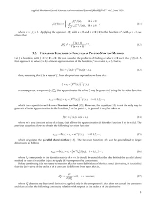 Fractional pseudo-Newton method and its use in the solution of a nonlinear system that allows ...