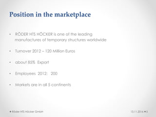 Präsentation - Roder HTS Höcker GmbH_EN | PDF