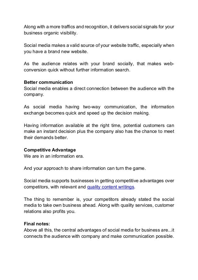 Writing for social media