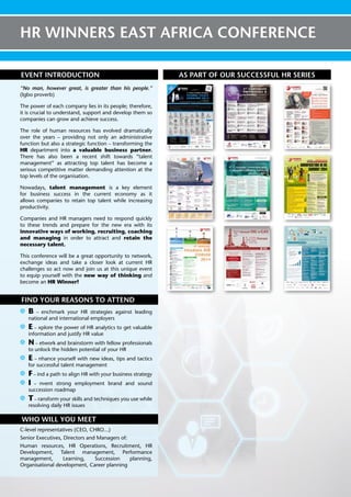 HR Winners Africa Conference | PDF